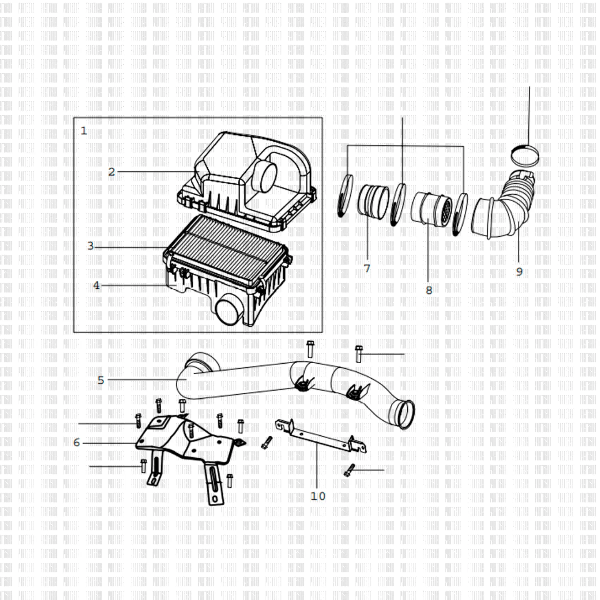 GWM Hover H5 2.5 TCi Air intake - Partszar